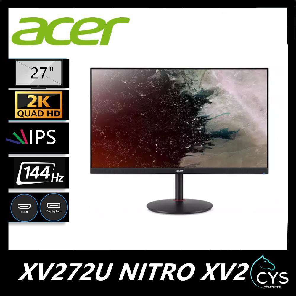ACER NITRO XV272U PBMIIPRZX 27" IPS 2K WQHD 144HZ 1MS FREESYNC HDR ...