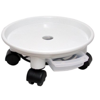 Round Movable Plant Pot Stand Moving Flower Pot Tray with water ...