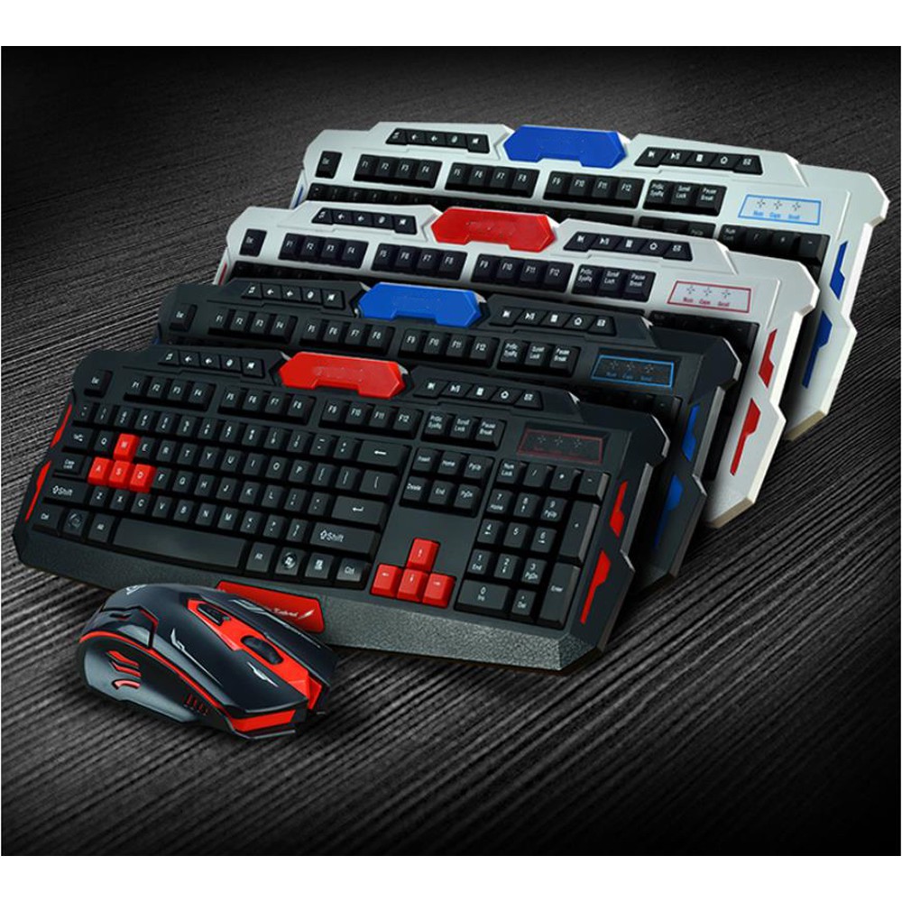 Wireless Keyboard and Mouse Kit 2.4GHz Gaming Office Keyboard Mice ...