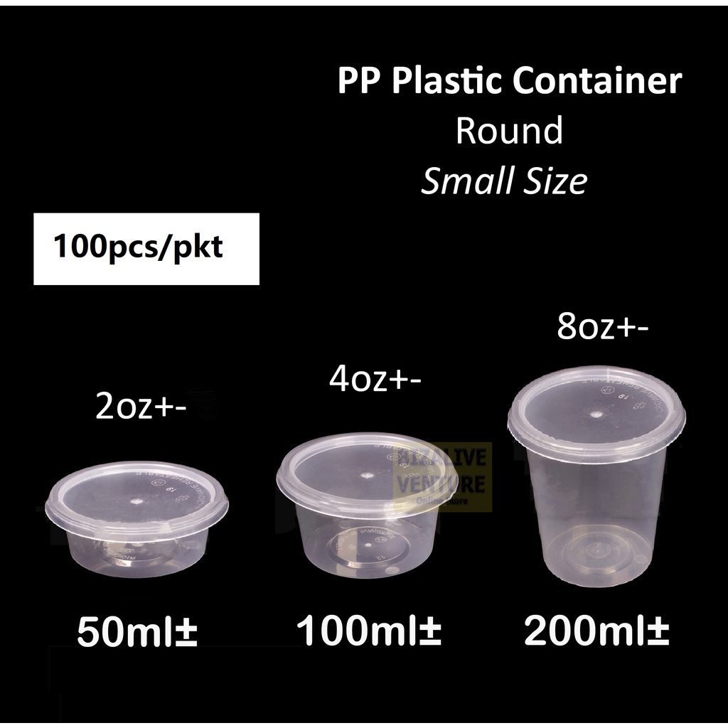 PP Sauce Cup With Lid Cover | Disposable Plastic Round Container Sauce ...