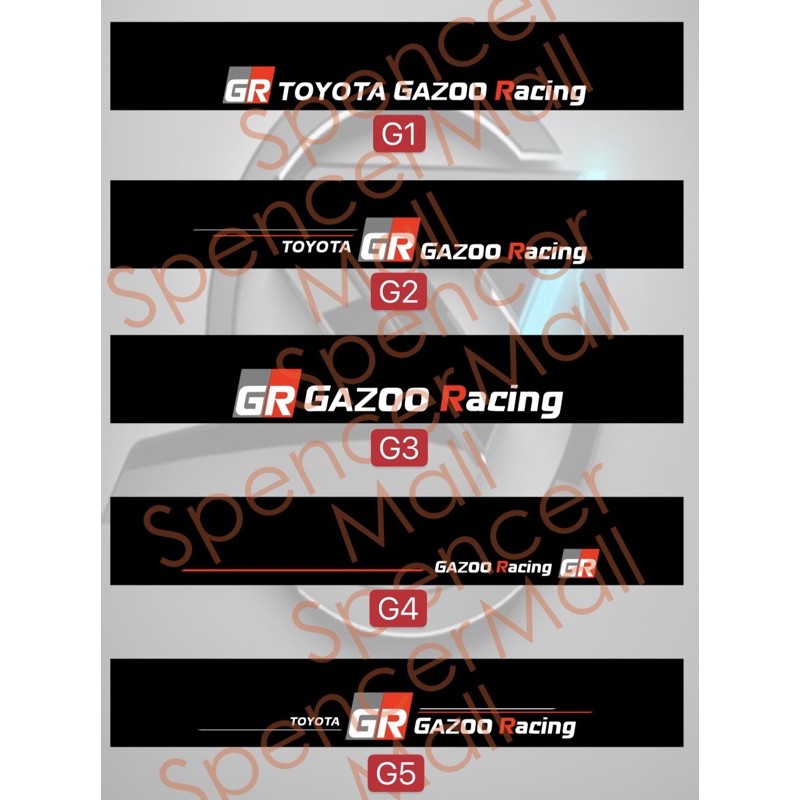 (Ready Stock) S440# Toyota Gazoo Racing Windshield Sticker | Shopee ...