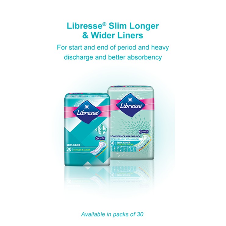 Libresse Slim, Wide & Longer Liners (17.5cm) 30's x 3 - Unscented ...