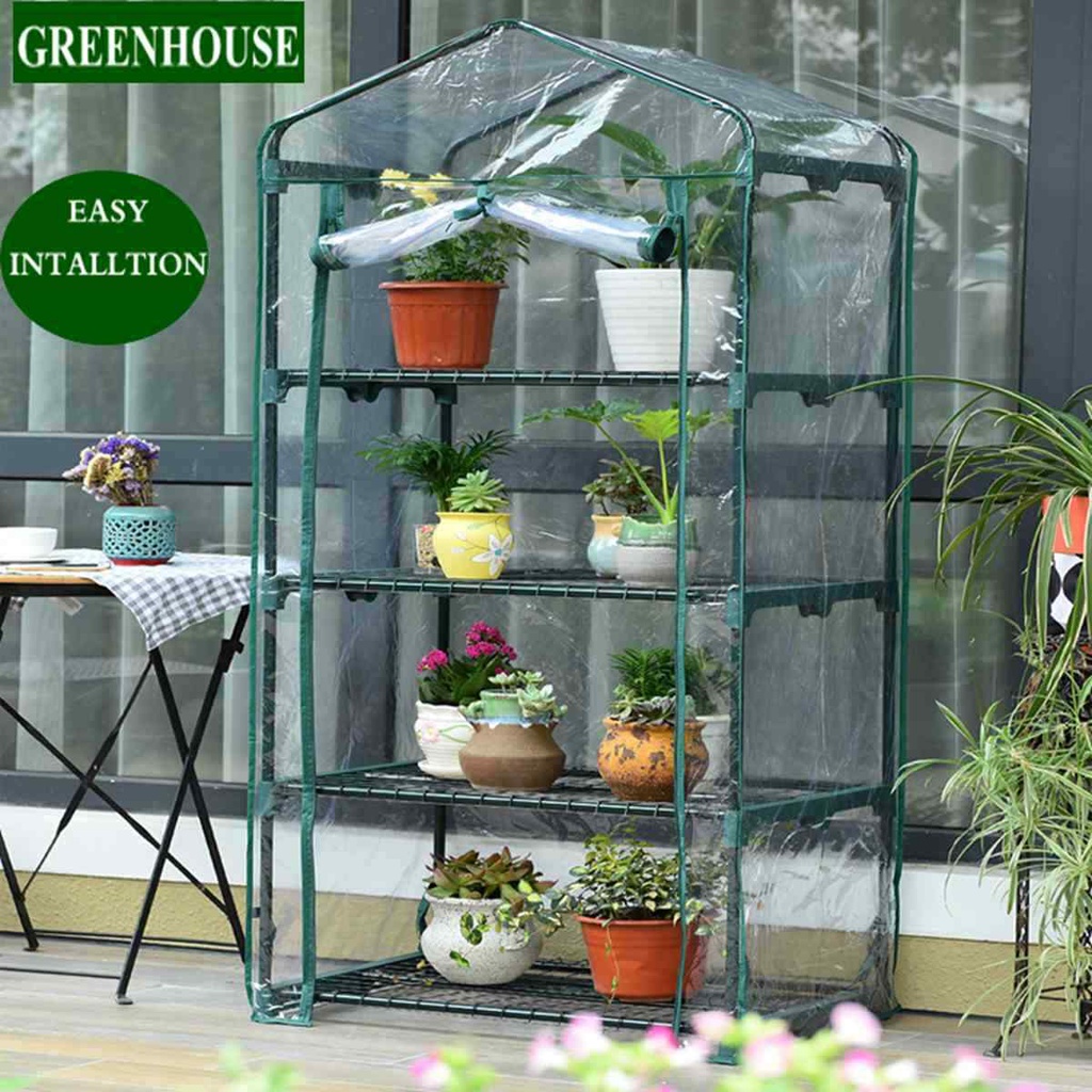 DIY Mini Greenhouse Transparent Plastic PVC Greenhouse Green House with ...