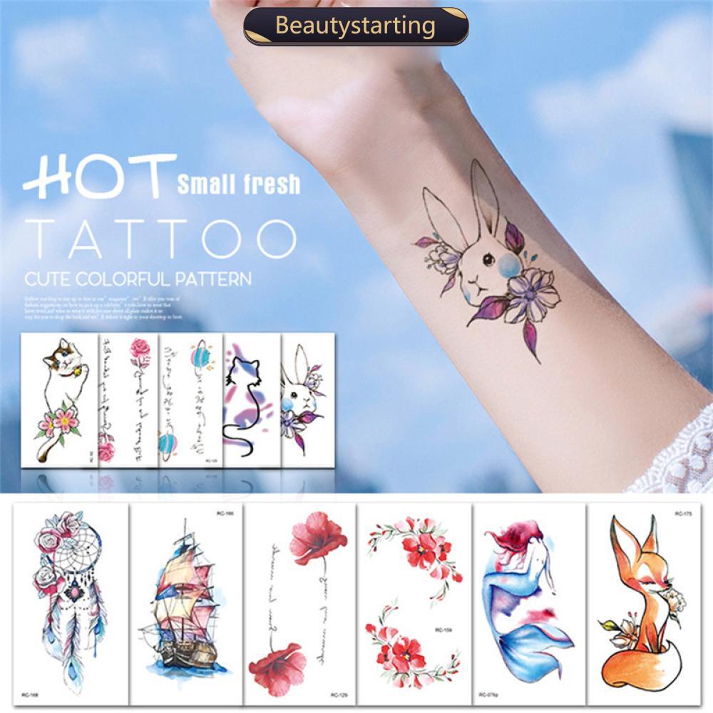 BEAUTYSTARTING Temporary Colorful Small Fresh Tattoo Stickers ...