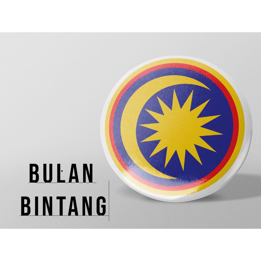 Bulan Bintang Merdeka Button Badge | Shopee Malaysia