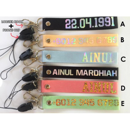 (HOT ITEM)KEYCHAIN HOLOGRAM- Custom Holographic Name- Keychain Keyring ...
