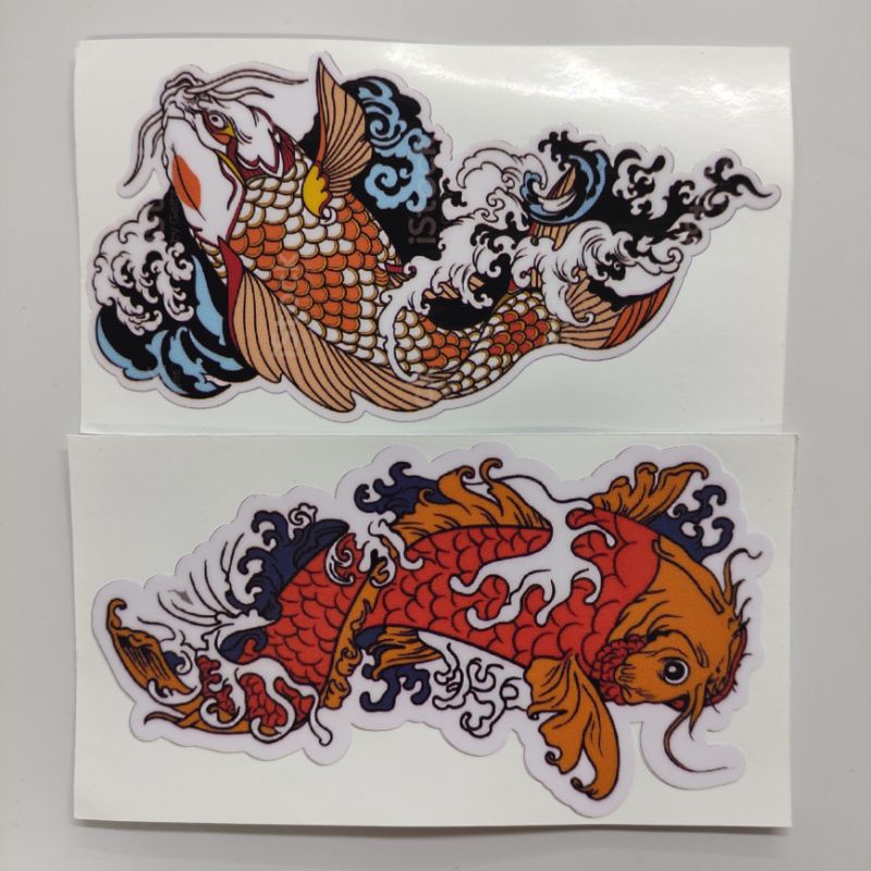 Fish Coin Sticker Beautiful Design Sticker Ikan Koi Design Terbaru ...
