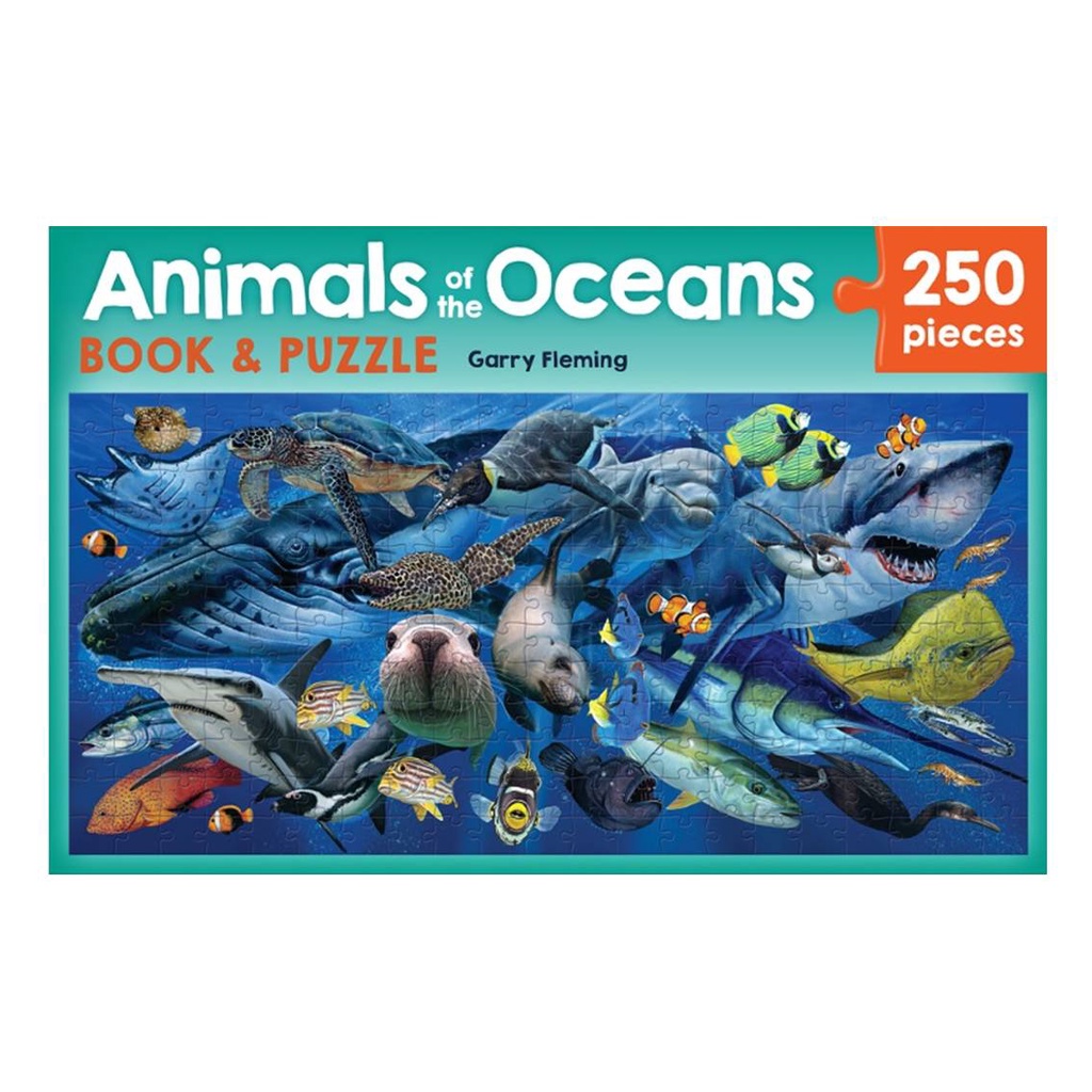 Ocean Animals Book & Puzzle 250pcs Gift Set for Kids to learn ...