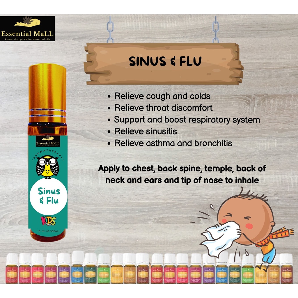 Sinus & Flu KidSafe Pre Diluted Essential Oil Roll On by YL RC RAVEN ...