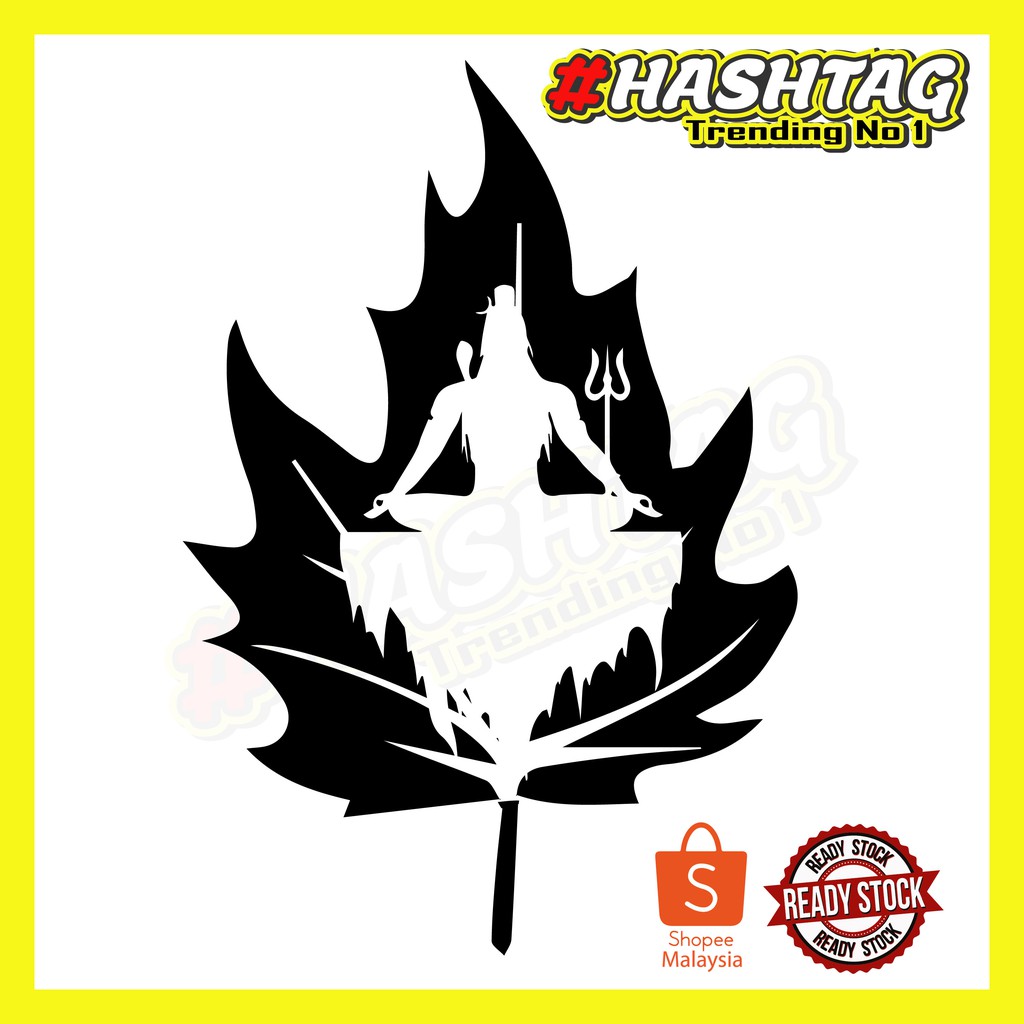 Shivan Sticker, Leaf Design, Design 2, New Shivan Sticker, Lord Shivan ...