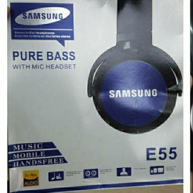 Samsung Music Pure Bass with Mic headset (E55) (Hi Res Audio) | Shopee ...