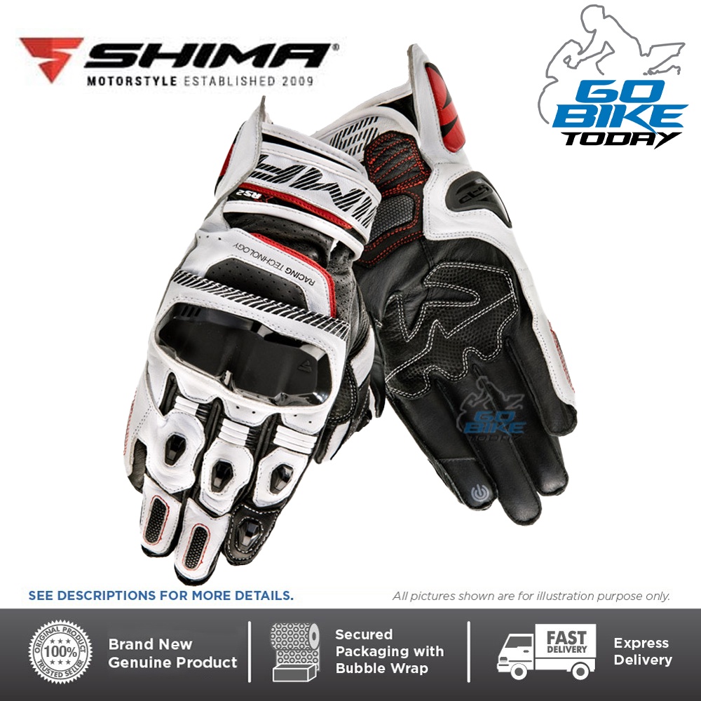 Shima Men Racing Gloves XRS-2 (WHITE) | Shopee Malaysia