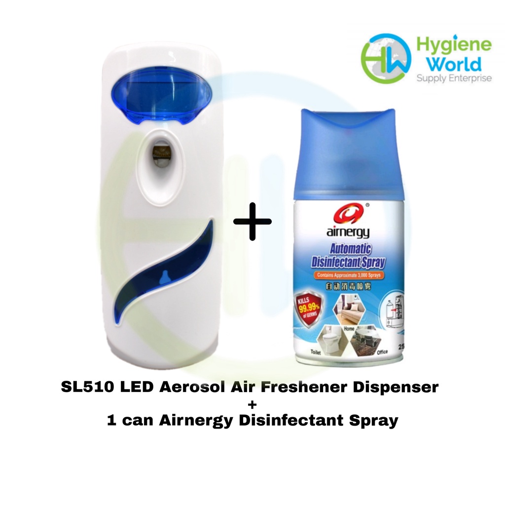 SL510 LED Aerosol Air Freshener Dispenser + 1 can Airnergy Automatic ...
