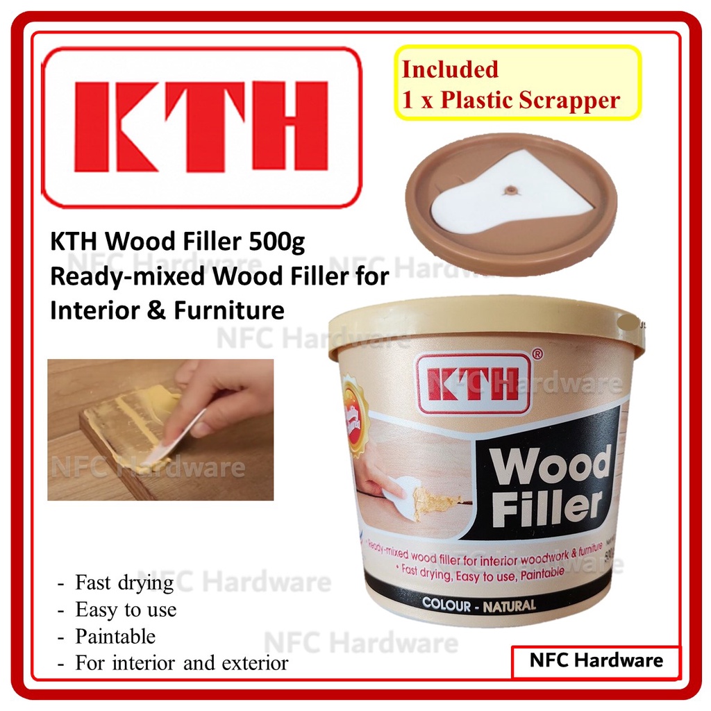 KTH Wood Filler for Interior Woodwork & Furniture 500g | Shopee Malaysia