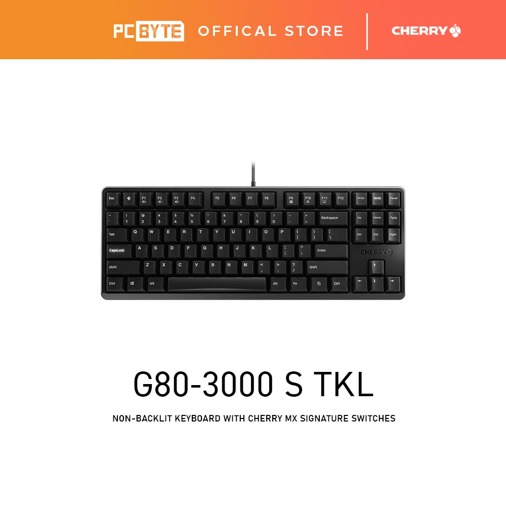 CHERRY G80-3000 S TKL Non Backlit Mechanical Keyboard Black | Shopee ...