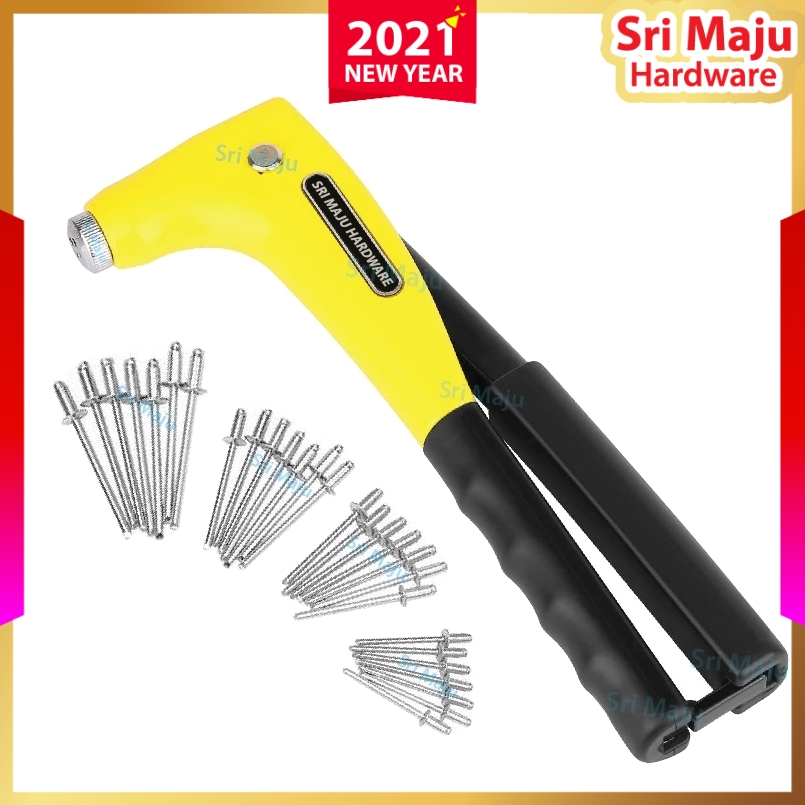 MAJU HR-MJLB Lebo Hand Riveter Yellow Pop Rivet Riveting Manual ...