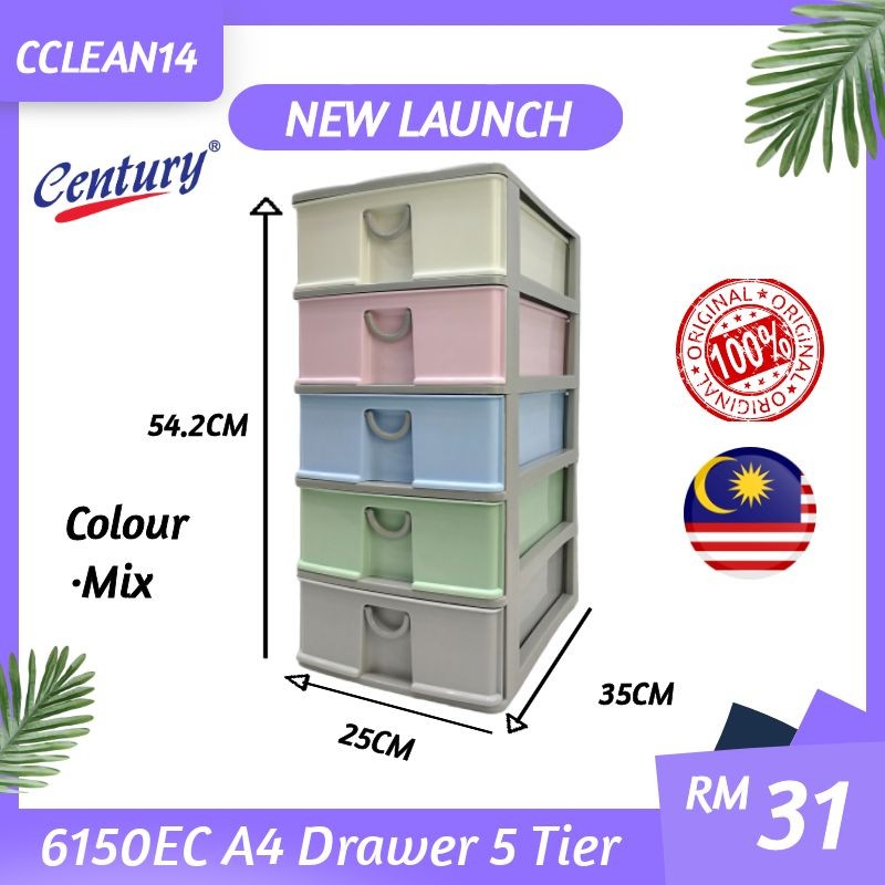 EC6150 Mini Drawer A4 5 Tier New Color Series Ready Stock | Shopee Malaysia