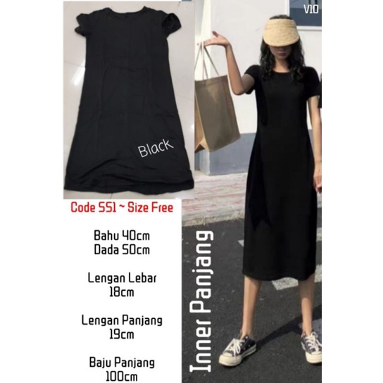 Inner panjang free size XS to M cotton | Shopee Malaysia