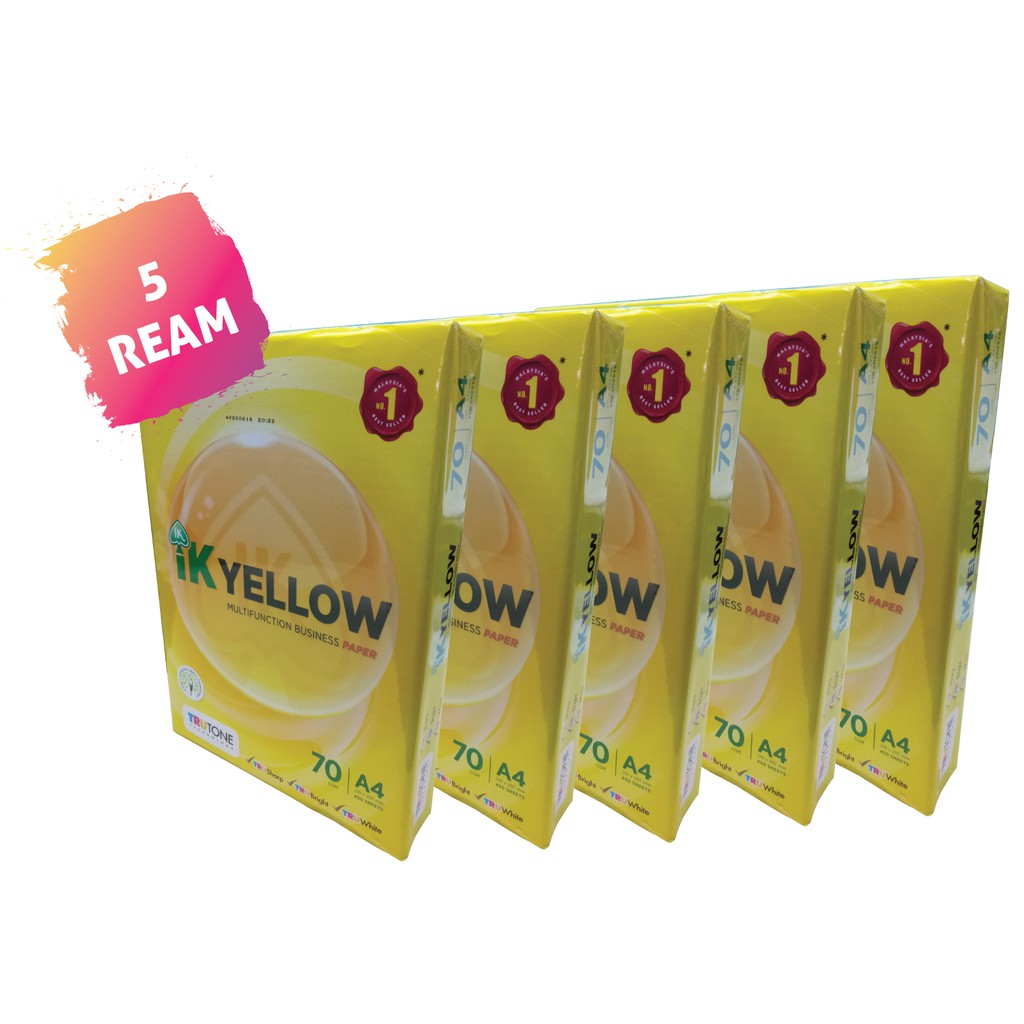 IK A4 PAPER 70GSM 450 SHEETS 5 REAM OFFICE COPY MACHINE | Shopee Malaysia