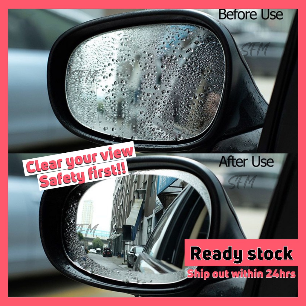 Car Side Mirror Waterproof Sticker Rainproof Pelekat Stiker Cermin ...