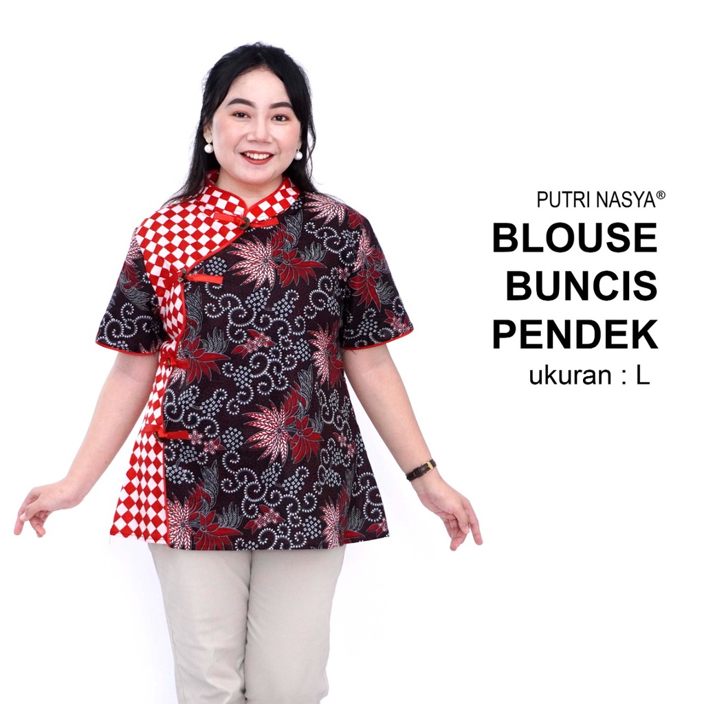 Big Size Blouse Women's Big Size Batik Tops Complete-2L-3L-4L-5L-6L-7L ...