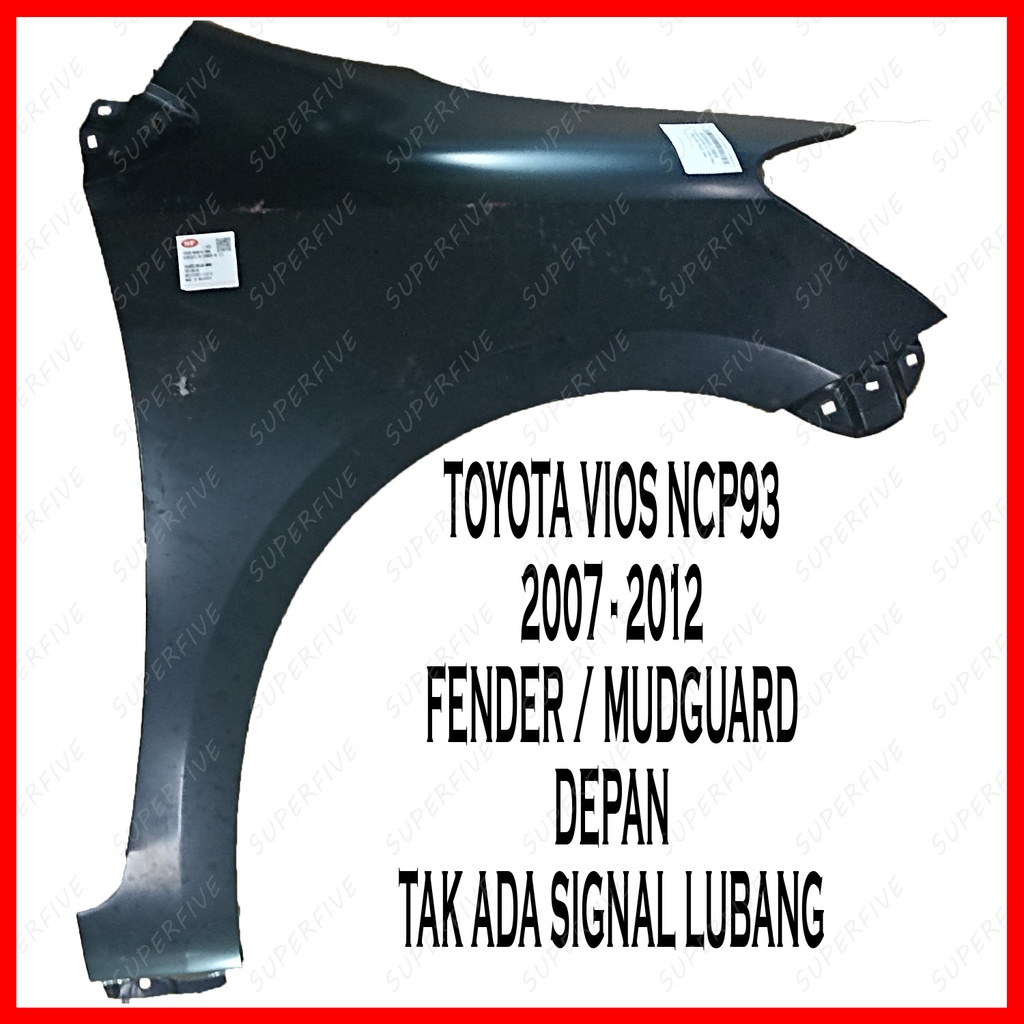 TOYOTA VIOS NCP93 (2007 - 2012) FRONT FENDER / MUDGUARD DEPAN / FENDER KERETA | Shopee Malaysia