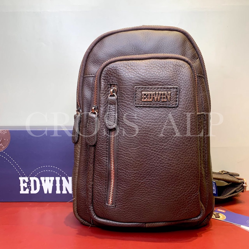 Edwin Chest Bag Backpack Original Genuine Leather EESB 38457 38458 ...