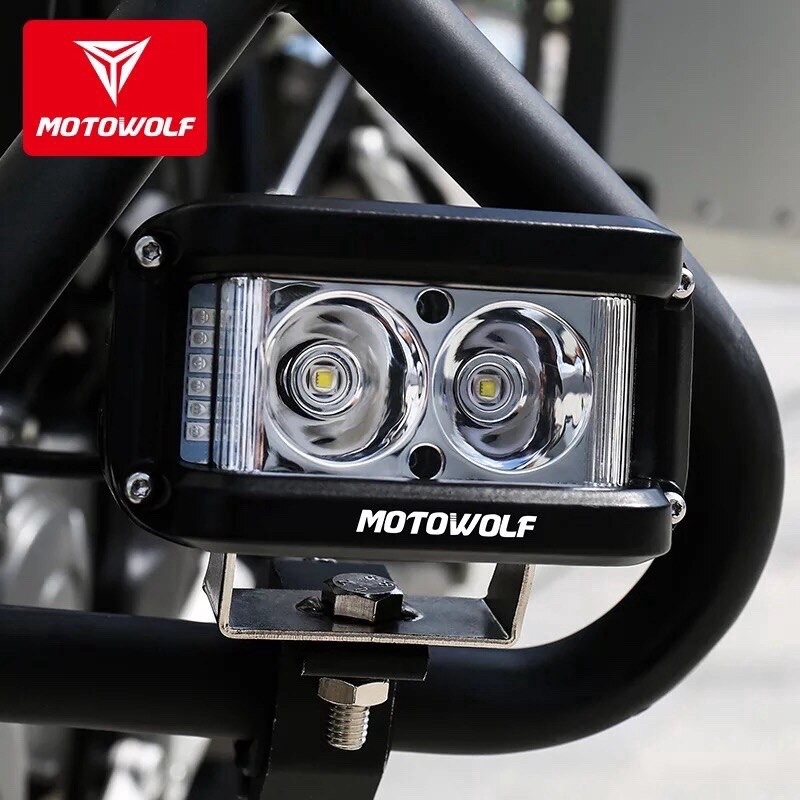 MOTOWOLF Spotlight Headlight Headlamp Head Spot Sport Light LED Motor ...