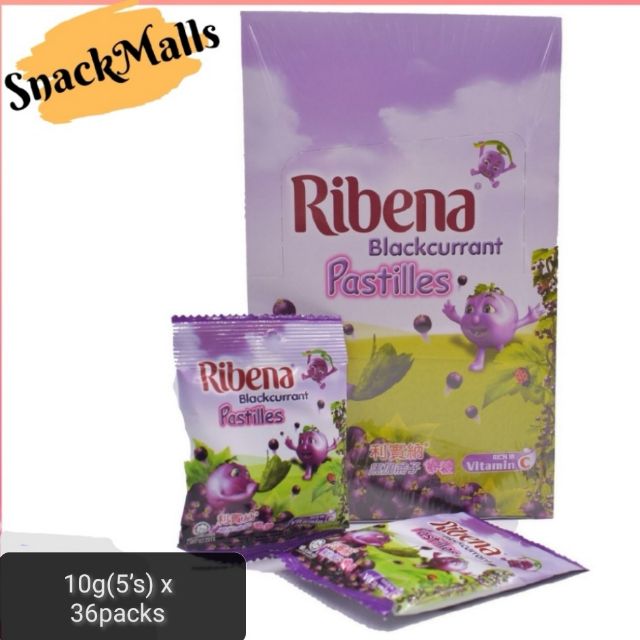 Ribena Blackcurrant Pastilles 10g(5’s) x 36packs(1box) | Shopee Malaysia
