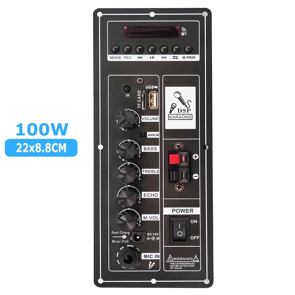 12V Amplifier Board Square Dance Speaker Amplifier Bluetooth AUX TF ...