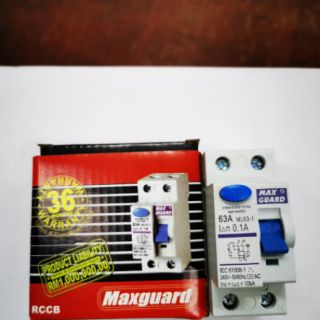 Maxguard 40A / 63A 2Pole 100mA RCCB(ELCB) AC240V | Shopee Malaysia