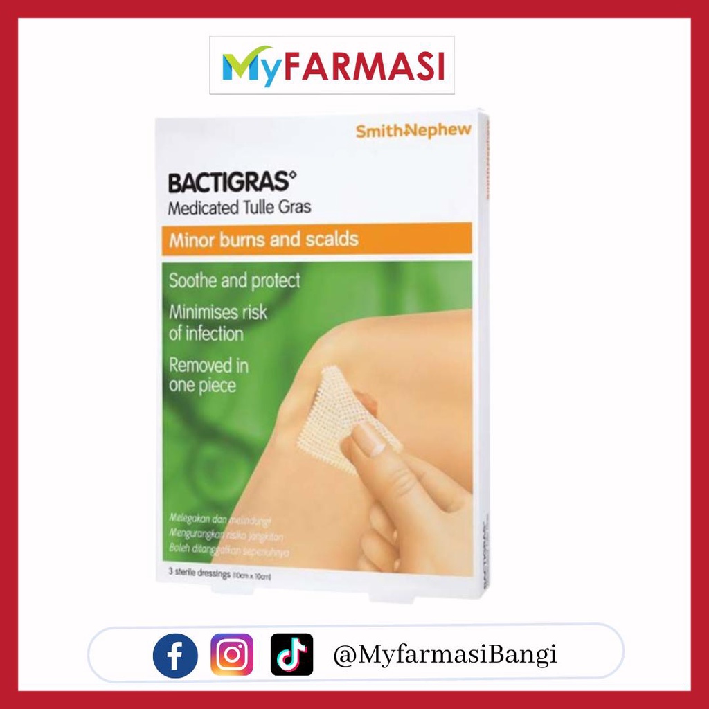 [EXP: 1/2024] Smith&Nephew Bactigras Medicated Tulle Gras | Shopee Malaysia