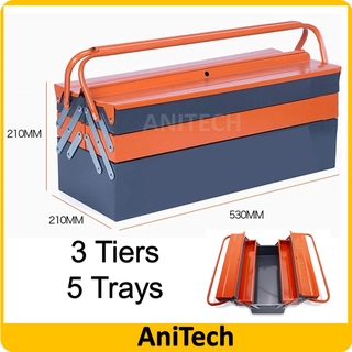 [USA DESIGN] Extra Long 3 Layer Metal Toolbox Tool Box Metal Cantilever ...