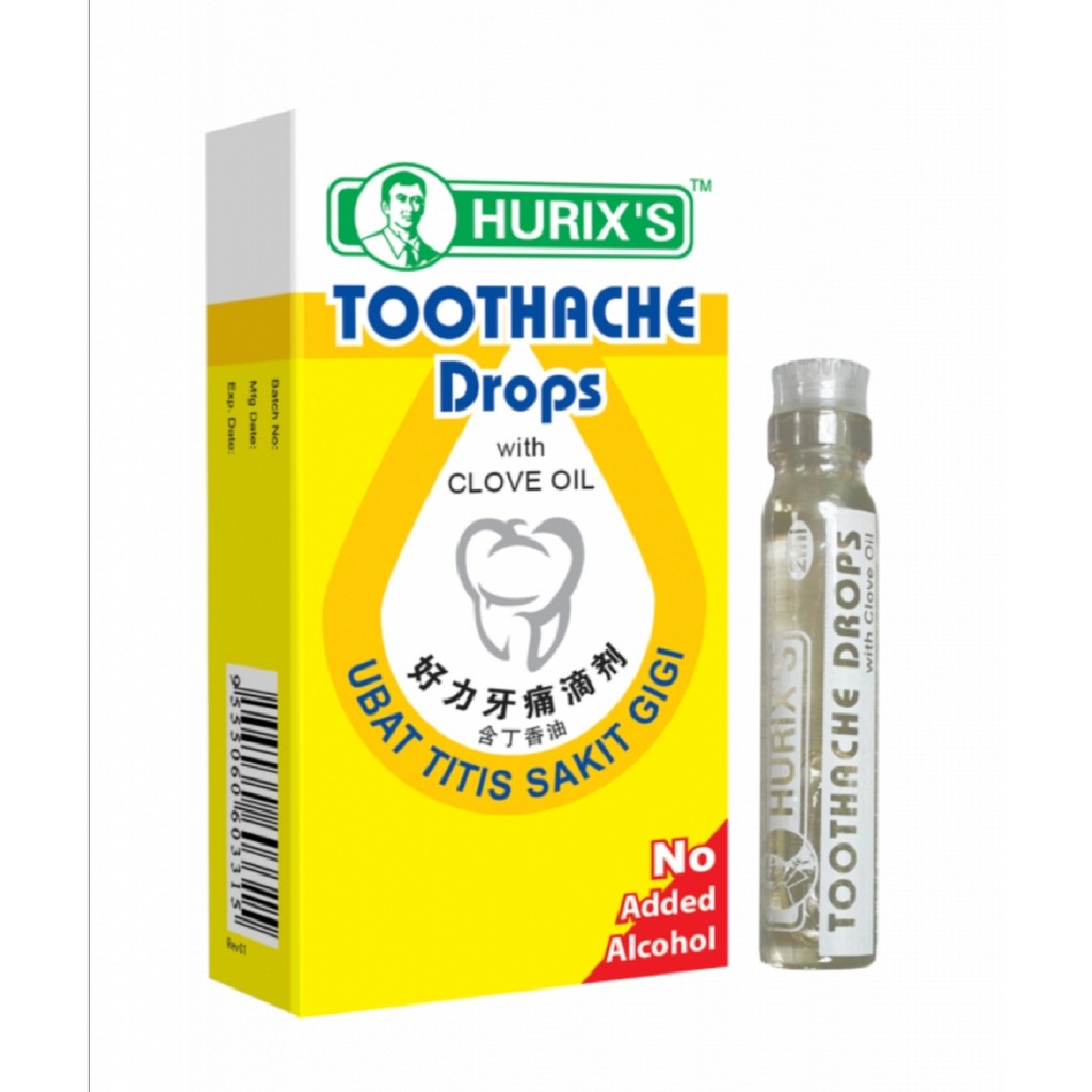 HURIX'S Toothache Drop 2ml (With Clove Oil) | Shopee Malaysia