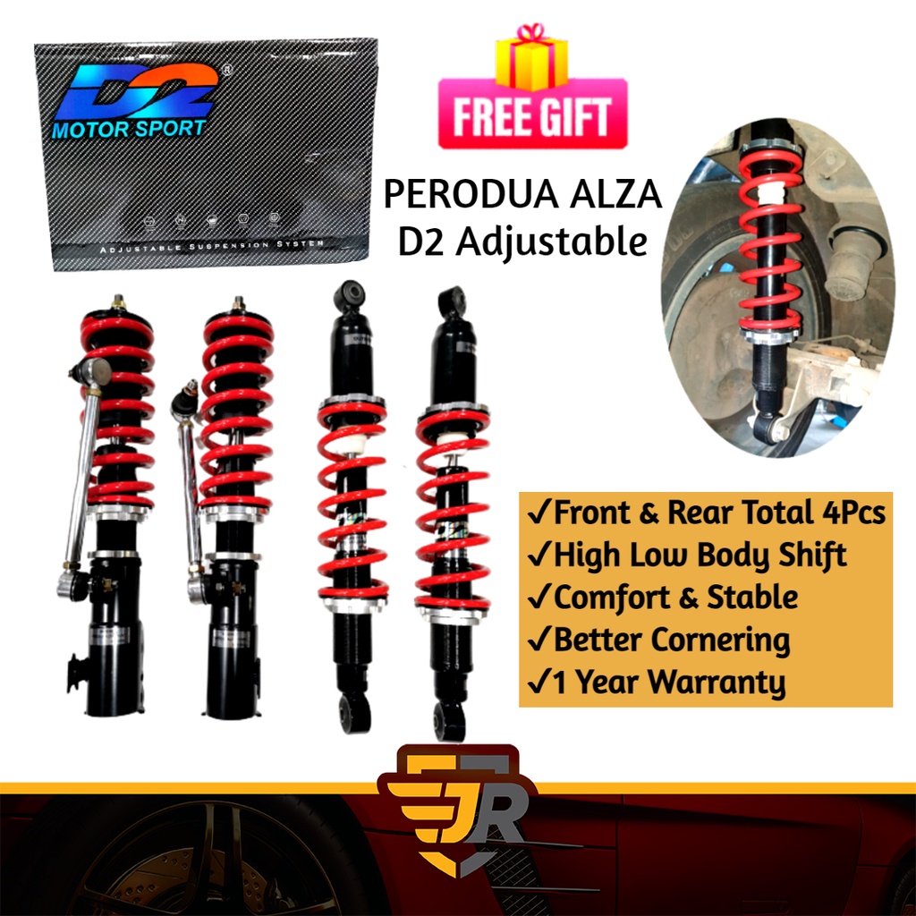 D2 Hi Low High Low Body Shift Adjustable Absorber Perodua Alza Coil ...