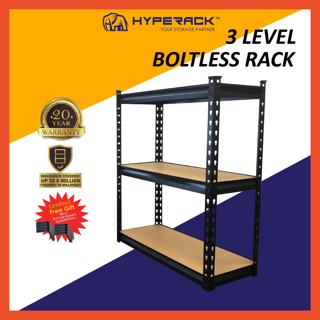 🔥 HYPERACK ™️ [Fast Delivery] 3 Tier Multipurpose Boltless Rack Heavy ...