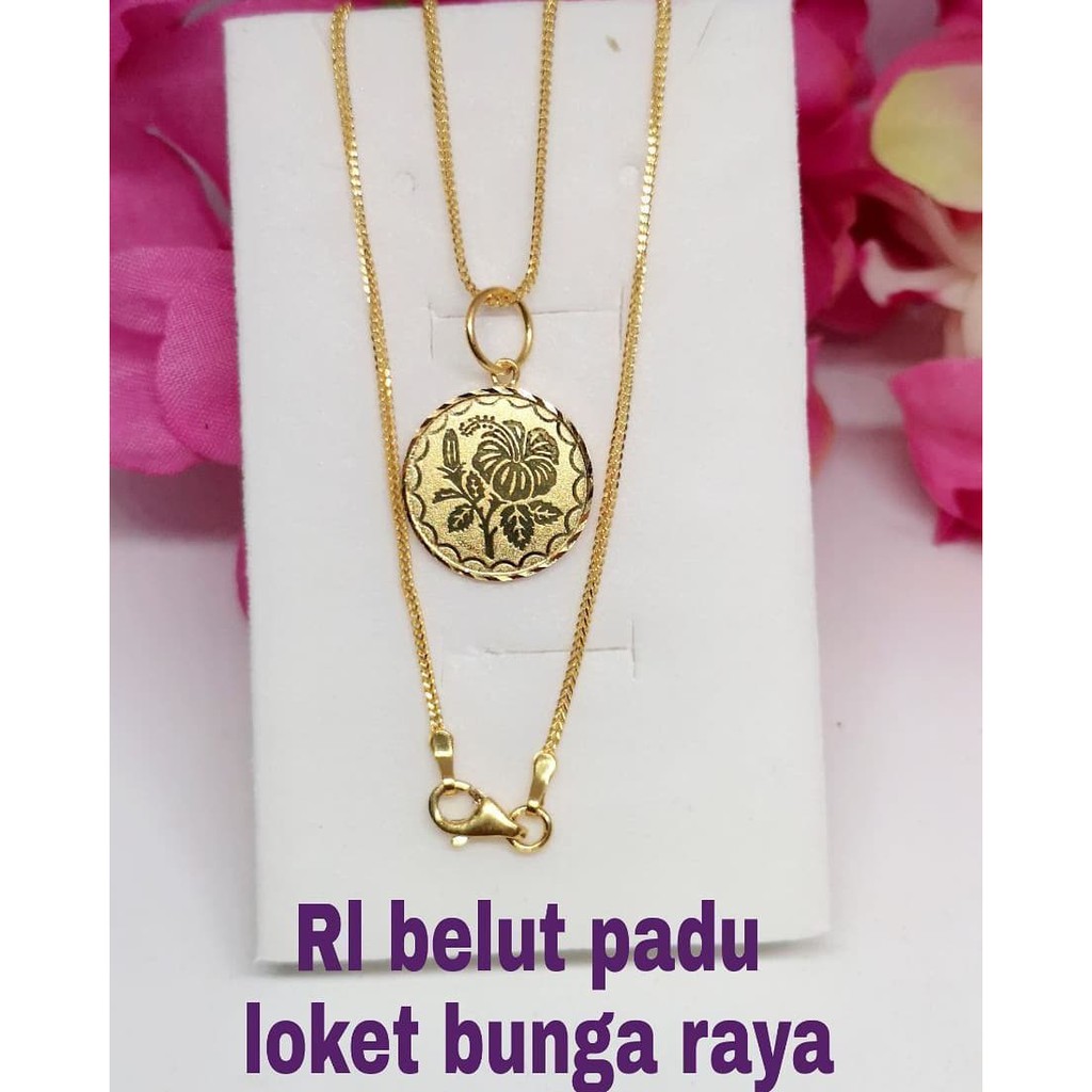 (Ready Stock) 916MAE SET RL BELUT + LOKET SYILING BUNGA RAYA | Shopee ...