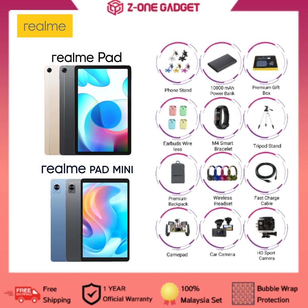 Realme Pad LTE / Pad Mini LTE | Malaysia Set | Shopee Malaysia