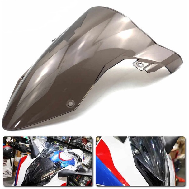 BMW S1000RR 2019-2020 RACING WINDSCREEN WINDSHIELD DOUBLE BUBBLE SMOKE ...