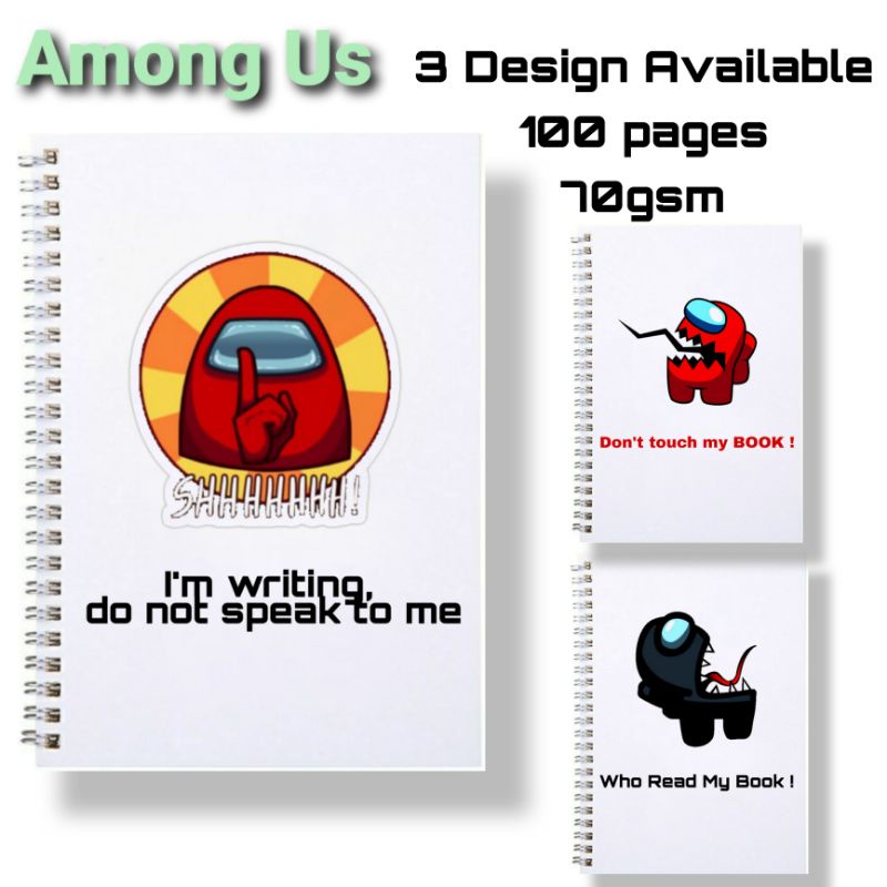 Among Us Notebook Buku among us | Shopee Malaysia