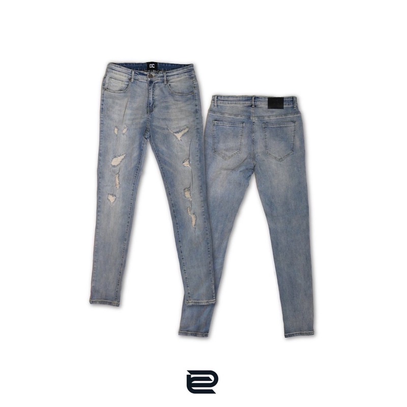 DC CLOTHING DISTRESSED PATCH JEANS(BLUE) | Shopee Malaysia