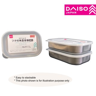 DAISO Stainless Steel Container With Lid | Shopee Malaysia