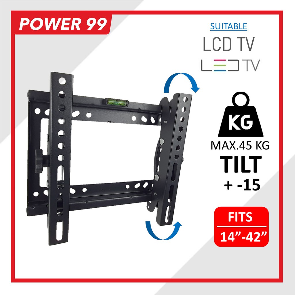 Universal 14”-42” Tilt Adjustable Up Down Flat Panel LED LCD TV Wall ...