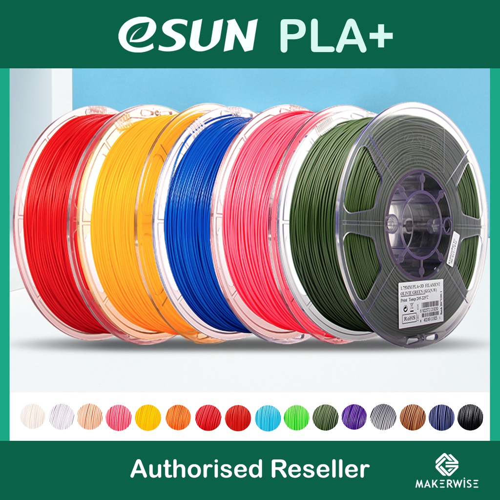 Genuine eSUN PLA+ Filaments 1.75mm 1KG Solid Colours Series for FDM 3D ...
