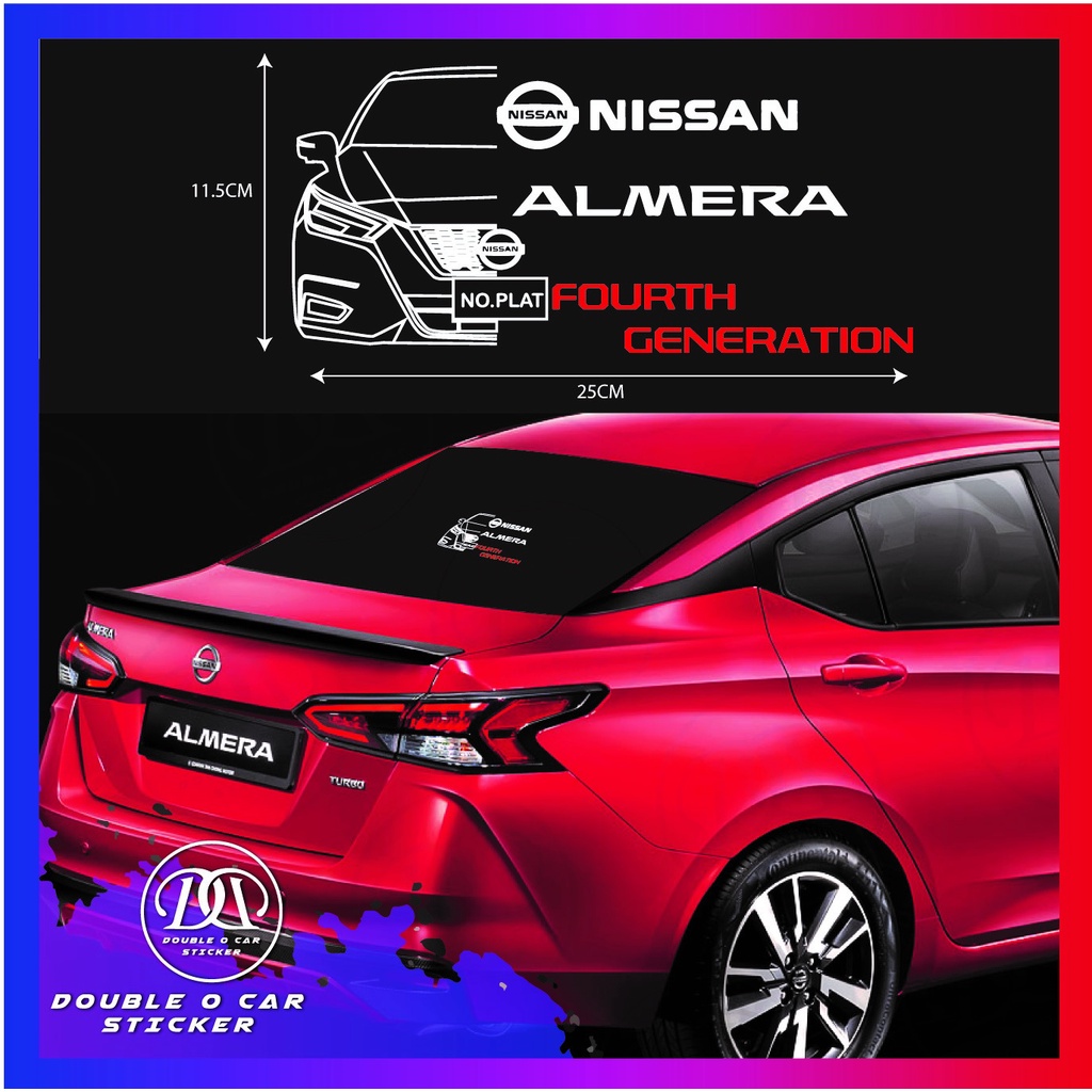 [Ready stock]Nissan Almera fourth generation line shape sticker KI00428 ...