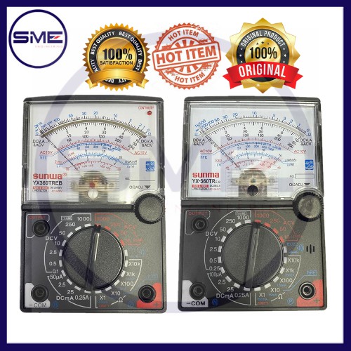 SUNMA ANALOG MULTIMETER MULTI METER TESTER WITH BUZZER & LED with SUNWA ...