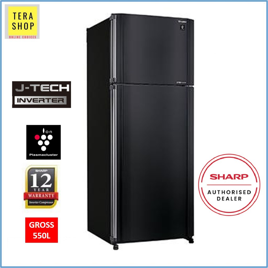【FREE SHIPPING】Sharp SJP55MK 550L J-Tech Inverter 2 Door Fridge ...