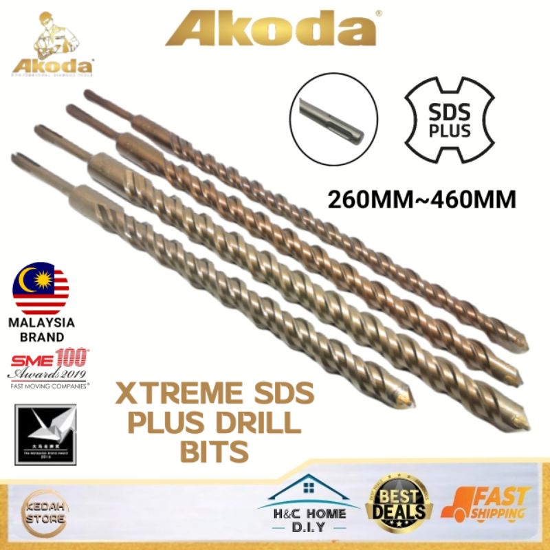 AKODA XTREME SDS PLUS Hammer Drill Bit (260MM~450MM) | Shopee Malaysia
