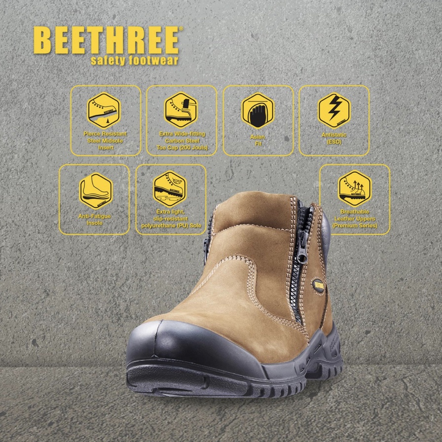 SEMENYIH Beethree Man Safety Shoes Safetyboots Kasut Keselamatan Heavy ...