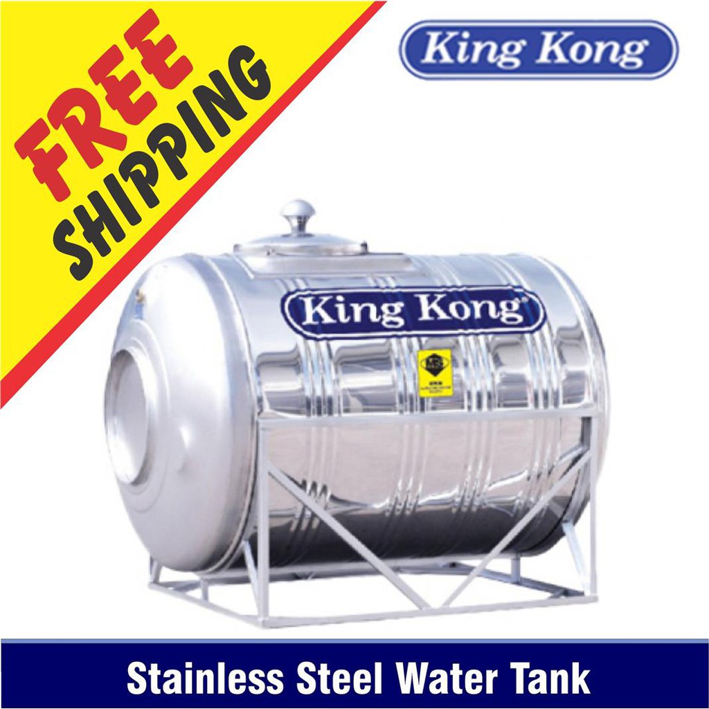 King kong s/steel water tank horizontal with stand zr/tangki air king ...